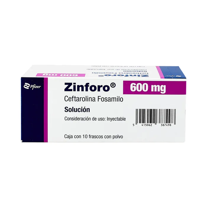 Zinforo 600 Mg Iv Pvo Fco 10 | Farmacias Medina